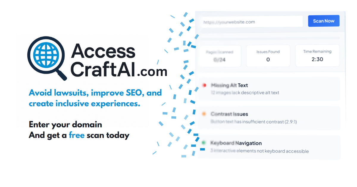 AccessCraftAI - Scan Your Website for ADA & Accessibility Issues